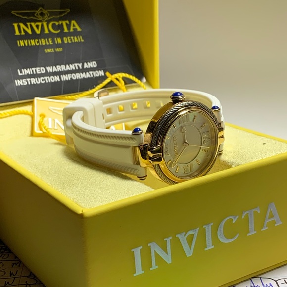 Invicta | Accessories | Invicta Pearl Face Gold And Silver Womans Watch ...